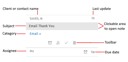 Using the Client and Contact Notes Pane in Client Dashboard